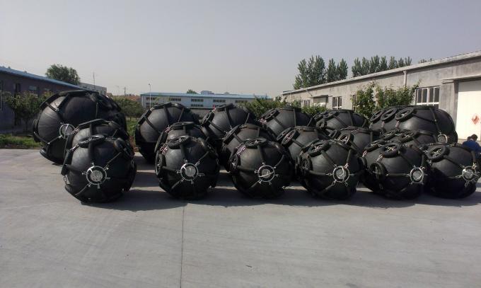 3.3*6.5m Ship Fender For STS Black Pneumatic Fender With Chain And Tire