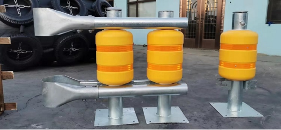 Roadway Traffic Safety Eva Buckets Rolling Anti Crash Guardrail Road ...