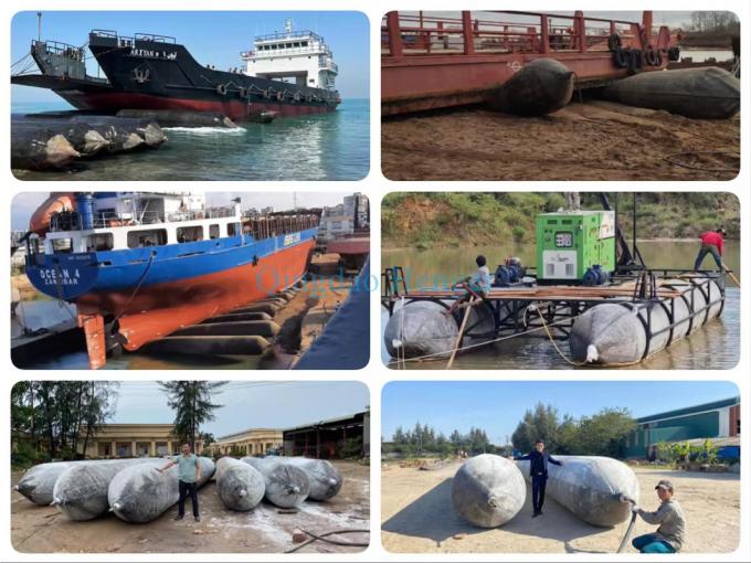Barge Tugboat Docking Undocking Roller Lifting Air Bags For Shipyard