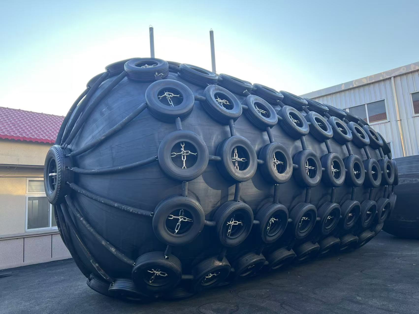 Chain And Tire Net Installation Method Dock Floating Inflatable Fender ...