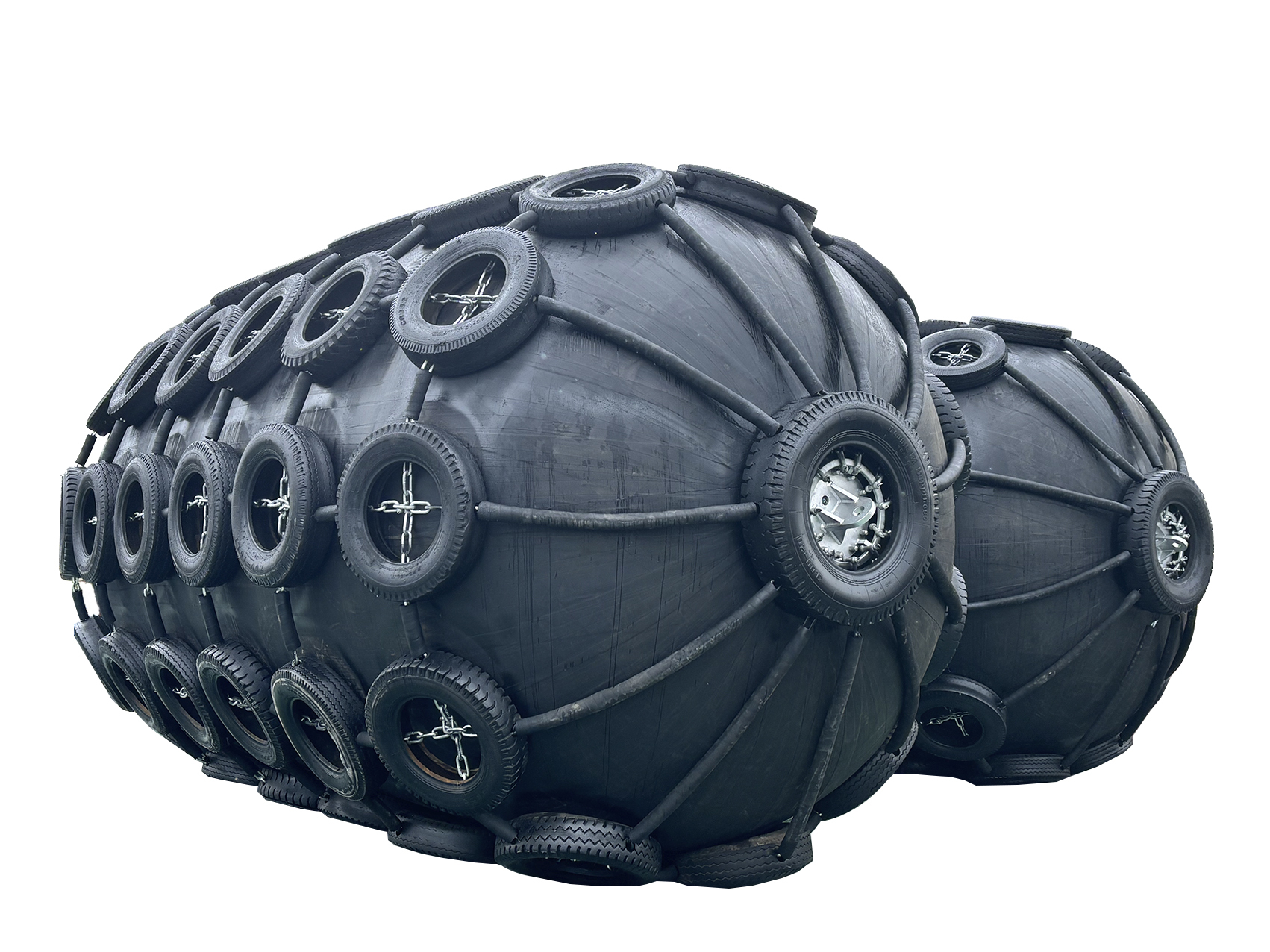 Net Type Pneumatic Rubber Fender Diameter 0.5m To 4.5m Marine Fender ...